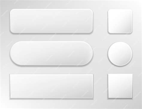 Premium Vector Set Of Various Gray Glossy Web Buttonsvector