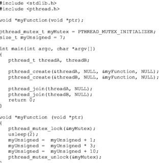 A Sample Multi Threaded Program Download Scientific Diagram