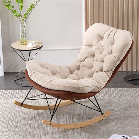 Swtom Stylish Off White Rocking Chair For Bedroom And India Ubuy