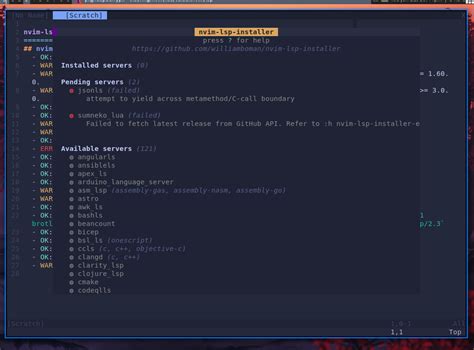 lspinstall throwing attempt to yield across metamethod c call