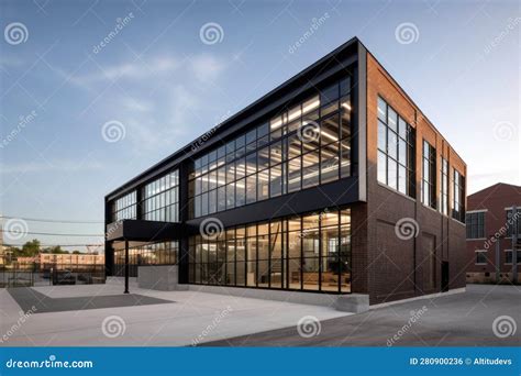 Adaptive Reuse Of Industrial Building With Sleek Modern Design
