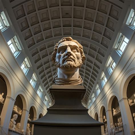 Premium Photo Stunning Greek Bust In A Museum