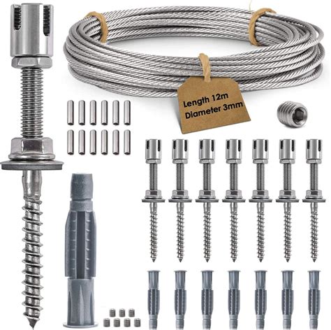 Cupchid Support Pour Plantes Grimpantes 12m Corde En Acier Inoxydable