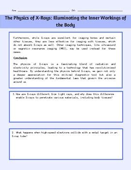 The Physics Of X Rays Illuminating The Inner Workings Of The Body