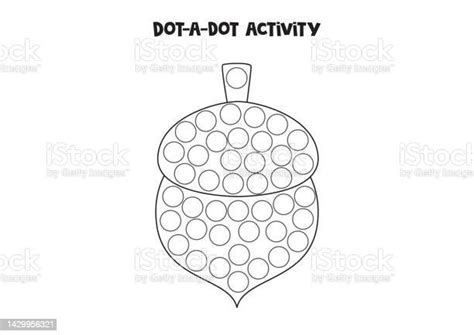 미취학 아동을위한 도트 게임을 찍으십시오 만화 도토리 0명에 대한 스톡 벡터 아트 및 기타 이미지 0명 가을 교육 Istock
