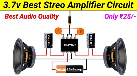 How To Make Powerful Streo Amplifier Using Tda2822 Ic Tda2822 Amplifier Skr Electronics