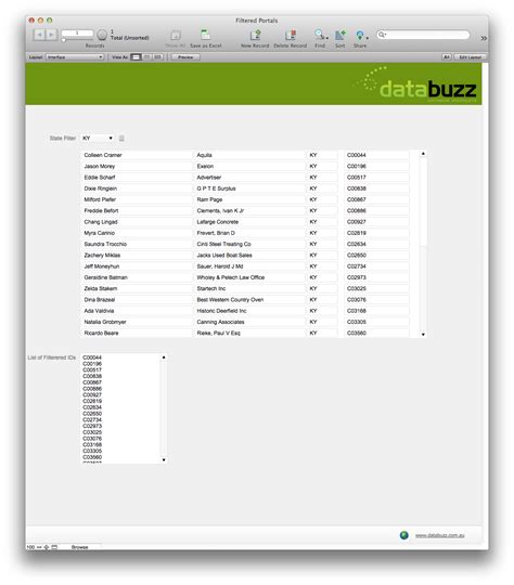 Getting The Ids For A Filtered Portal Databuzz