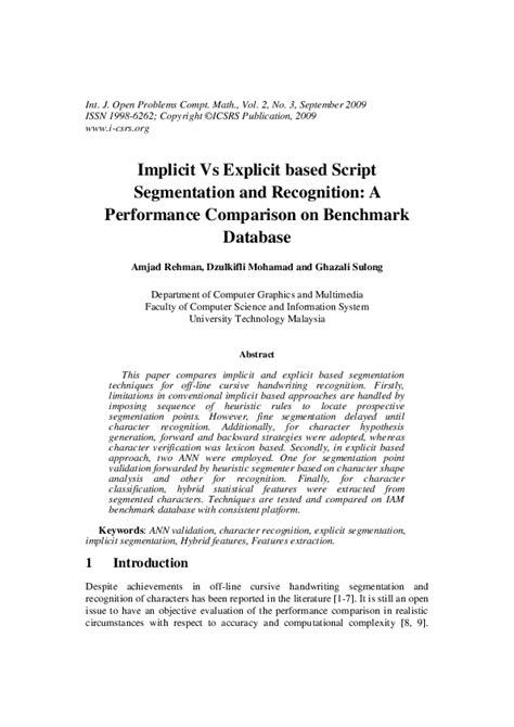 Pdf Implicit Vs Explicit Based Script Segmentation And Recognition