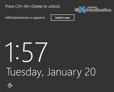 How To Disable Lock Screen In Windows ESX Virtualization