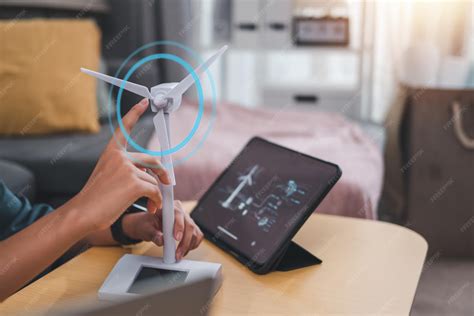 Premium Photo Windmill Renewable Technology Futuristic Eco Generator Generate Generation