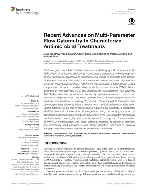 pdf recent advances on multi parameter flow cytometry to characterize