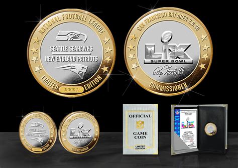 Super Bowl 60th Anniversary Gold Game Coin Collection Frame