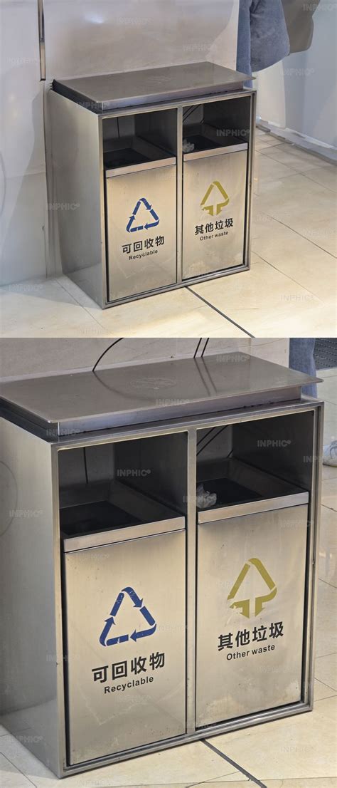 Inphic 臺灣訂製垃圾桶廠商 【訂製款】不鏽鋼雙分類垃圾桶 大廳垃圾桶 垃圾桶 公共垃圾桶 環保垃圾桶垃圾桶 Imeu007505a Inphic