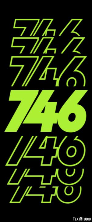 746 Text Effect And Logo Design Number