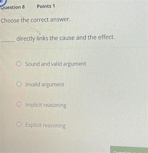 [answered] Question 8 Points 1 Choose The Correct Answer Directly Links