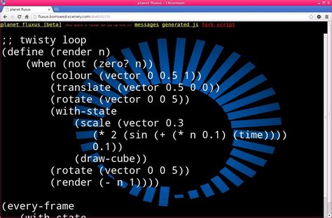 Fluxus In Browser Compiling Scheme To Javascriptwebgl Rprogramming