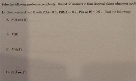 Solved Solve The Following Problems Completely Round Off Chegg Com