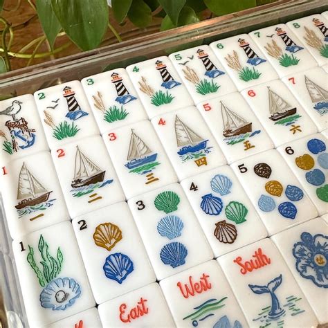 Mahjong Tiles Maritime Etsy