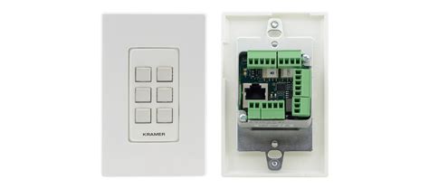 Kramer Rc 206 Us D W B 6 Button Ethernet And Knet 1 Gang Control Keypad White Black Full