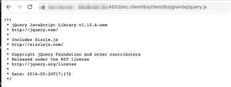 Aem 65 Uses Jquery 1124 That Has Vulnerabilitie Adobe