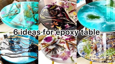 6 IDEAS Amazing Epoxy Resin Tables Resin Art Tutorial YouTube