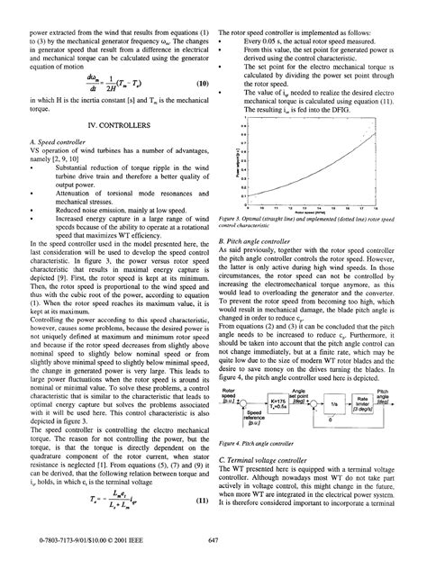 Dynamic Modelling Of A Wind Turbine With Doubly Fed Induction Generator
