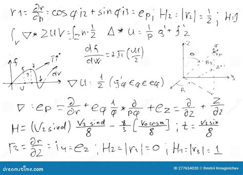 mathematical scientific formulas and expressions educational vector