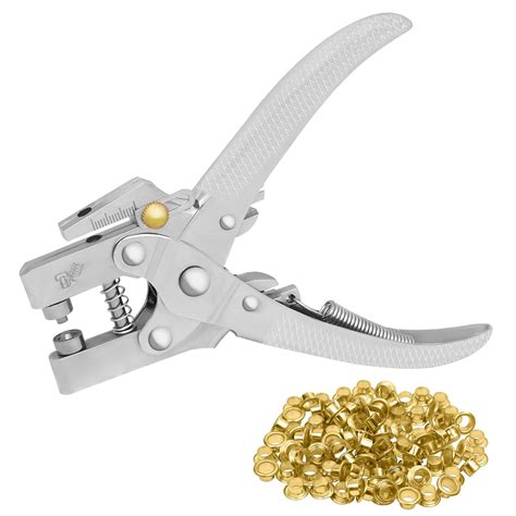 Kurtzy Eyelet Punch Kit With Pliers And Eyelets Fabric And Leather Hole Punch Grommet Tool
