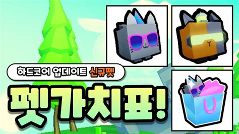 펫시뮬레이터x 하드코어 업데이트 신규 펫과 아이템 값어치 총정리 가치표 Youtube