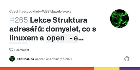 Lekce Struktura Adresářů Domyslet Co S Linuxem A `open E Xxxx` · Issue 265 · Czechitas