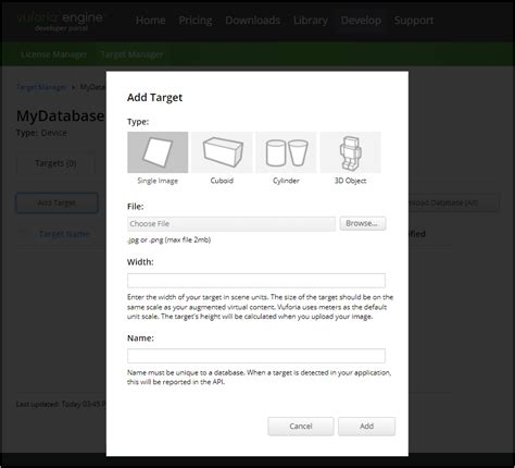 Unity Ar 教學 Target Manager
