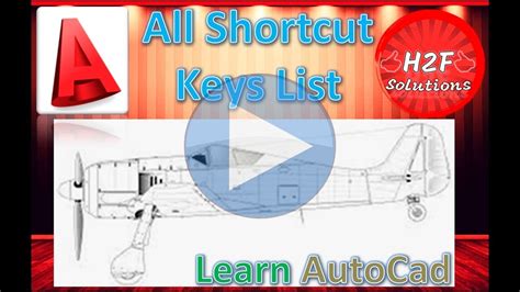 AutoCAD 2D All Shortcut Commands List || AutoCAD 2d Shortcuts Tricks || AutoCAD Tutorials - YouTube