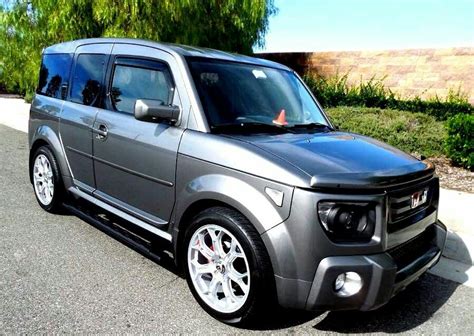 Silver Honda Element Camping