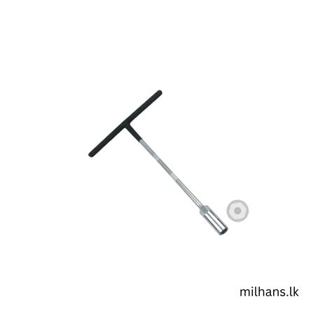 T Wrench Spanner Socket Handle 8mm Crv Rubber Grip Milhans