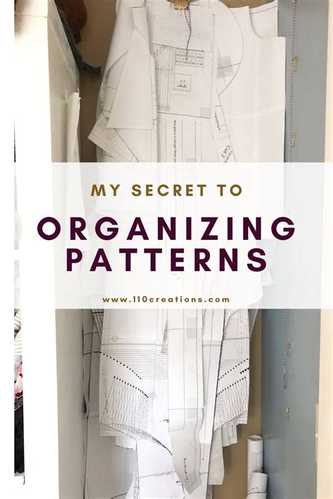 110 Creations My Secret To Organizing Sewing Patterns