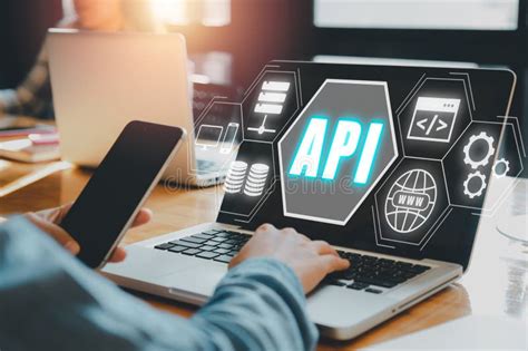 api application programming interface man hand holding vr screen api