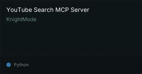 Score Youtube Search Mcp Server Glama
