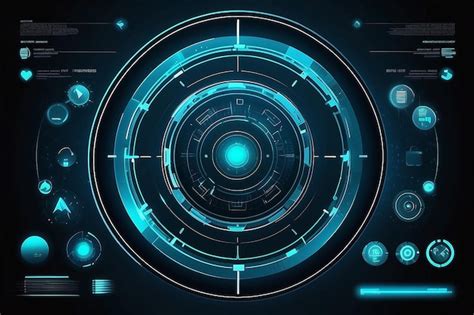 Premium Photo Futuristic Circle Vector Hud Gui Ui Interface Screen Design Abstract Style On