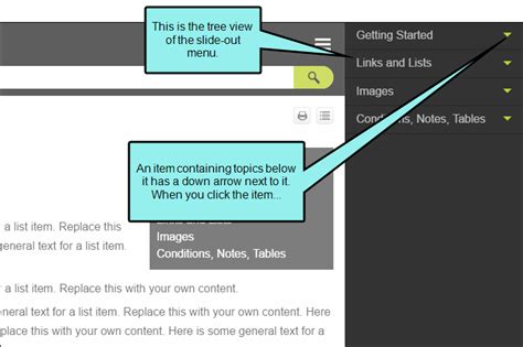 Setting The Slide Out Menu For Side Or Top Navigation Output