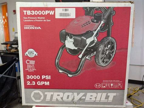 Troy Bilt Tb3000pw 3000 Psi 23 Gpm Gas Pressure Washer Whonda Engine