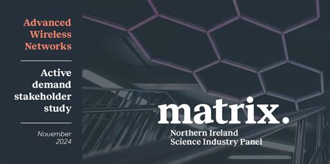 Advanced Wireless Networks Active Demand Stakeholder Study Matrix