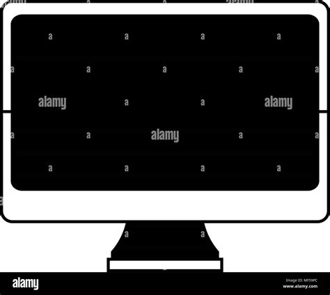 Computer Screen Technology On Black And White Stock Vector Image Art Alamy