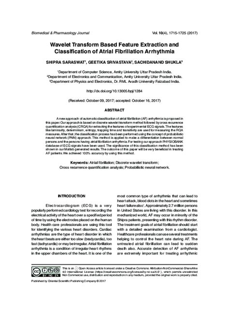 Pdf Wavelet Transform Based Feature Extraction And Classification Of