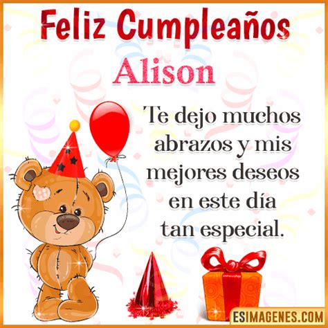 【º‿º】 Feliz Cumpleaños Alison【 ️】32 Tarjetas Y 
