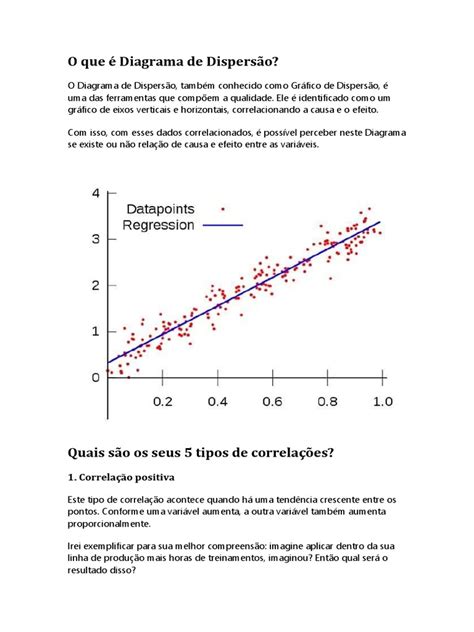 Diagrama De Dispersão Pdf Gráfico De Dispersão