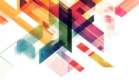 Abstract Geometric Composition With Vibrant Colors And Dynamic Shapes