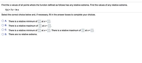 Solved Find The X Values Of All Points Where The Function