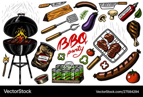 Vintage Bbq Grill Clip Art