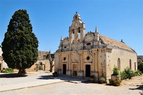 Architecture Of Arkadi Monastery Crete Editorial Stock Image Image Of Architecture History