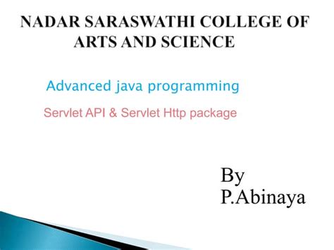 Servlet Api And Servlet Package Ppt